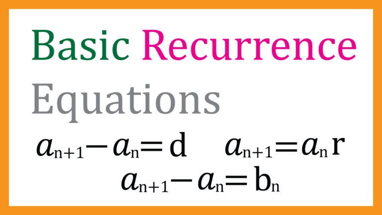 Recurrence Equations for Arithmetic, Geometric and Differences ...